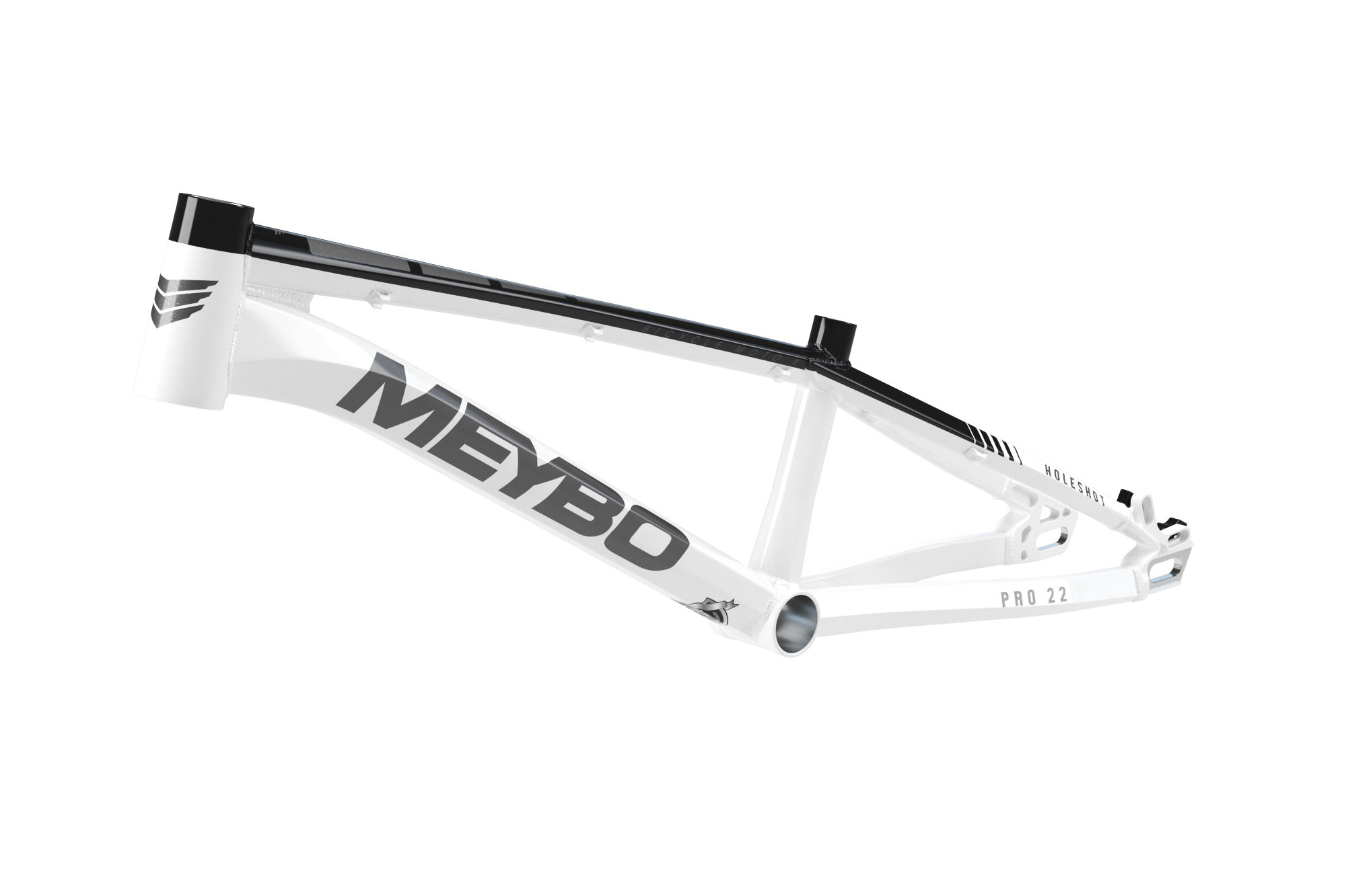 Meybo Holeshot Alloy BMX Race Frame 2025-White/Black/Grey – MoJo BMX